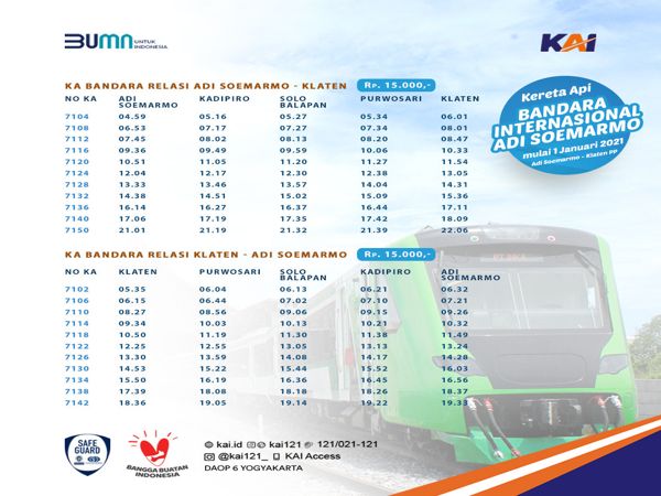 KA Bandara Solo Jalan Lagi, Ini Jadwal Lengkapnya - Espos.id
