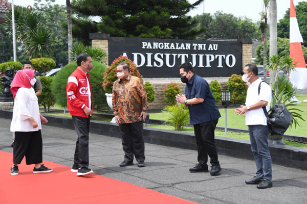 Persiapan Kemah Presiden Jokowi di Titik Nol Kilometer IKN Kaltim - Espos.id