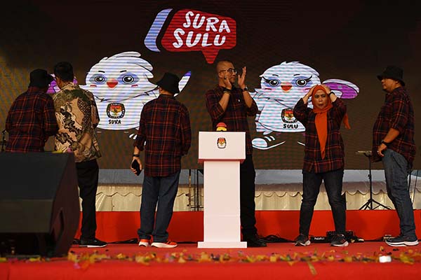 KPU Resmi Luncurkan Sura dan Sulu jadi Maskot Pemilu 2024 - Espos.id