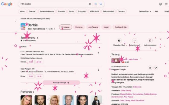 Ketik Barbie di Google Maka Layarmu Jadi Pink, Cobain Deh! - Espos.id