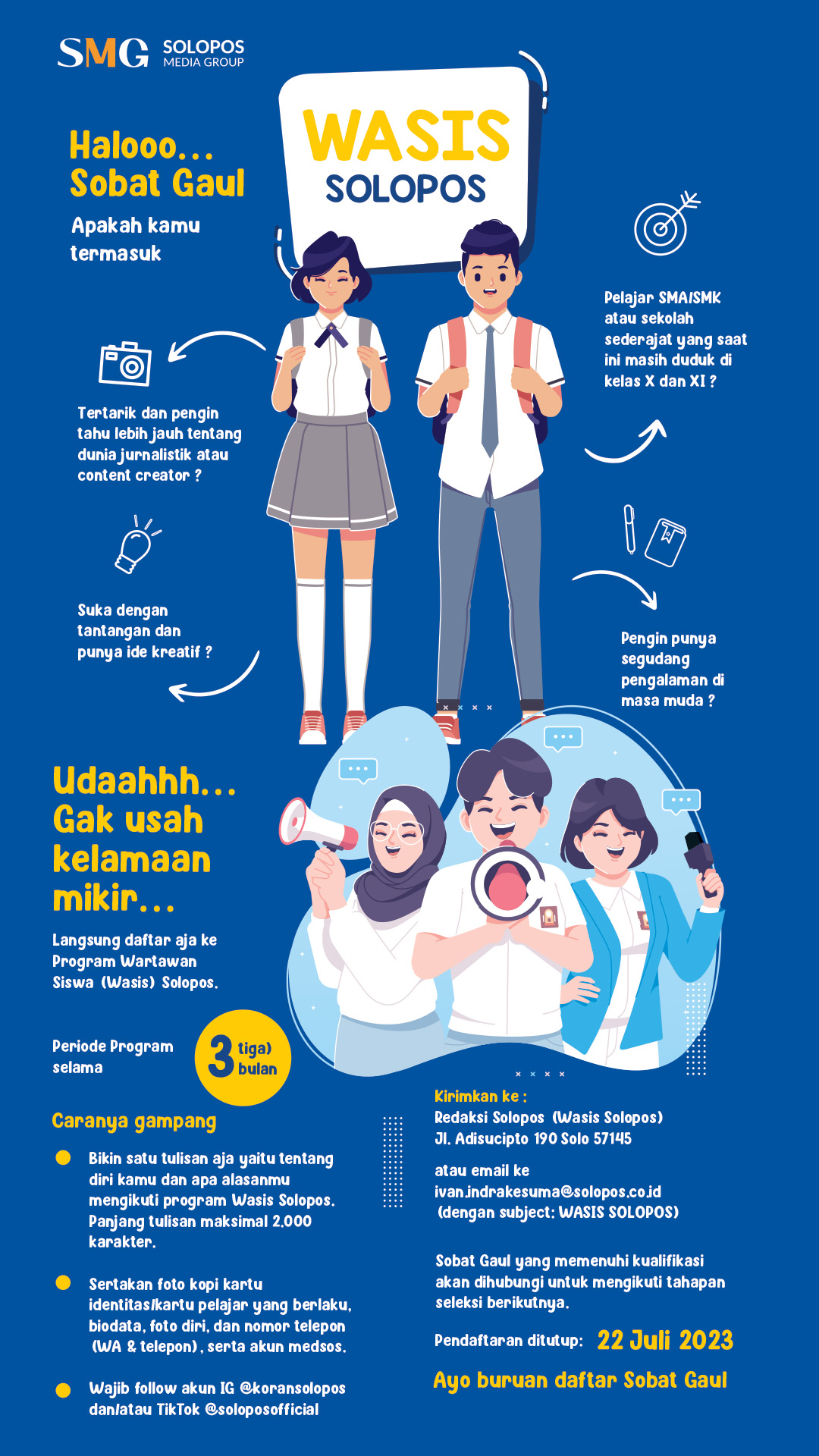 Gen Z, Ayo Bikin Karyamu dengan Gabung di Wartawan Siswa Solopos - Espos.id